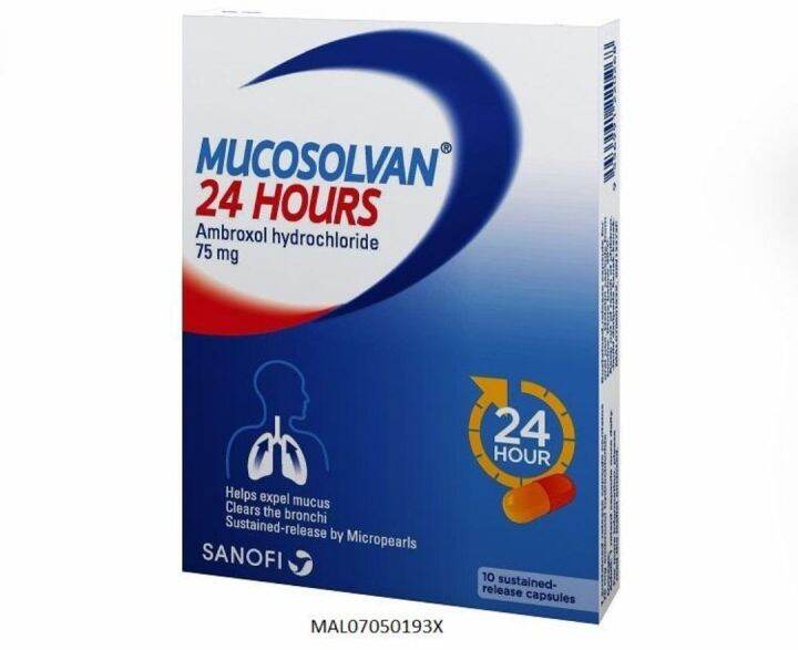 Mucosolvan 24hours Ambroxol Hydrochloride 75mg (10capsules) | Lazada
