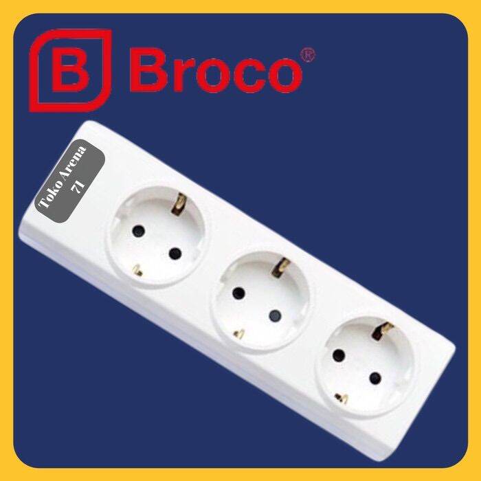 BROCO STOP KONTAK TERMINAL 3 LUBANG 3 ARDE NCP PUTIH 15330 | Lazada ...