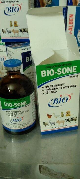 thú cưng bị nhiễm lạnh, thương hàn bỏ ăn, tiêu chảy ghép BioSone 100ml ...