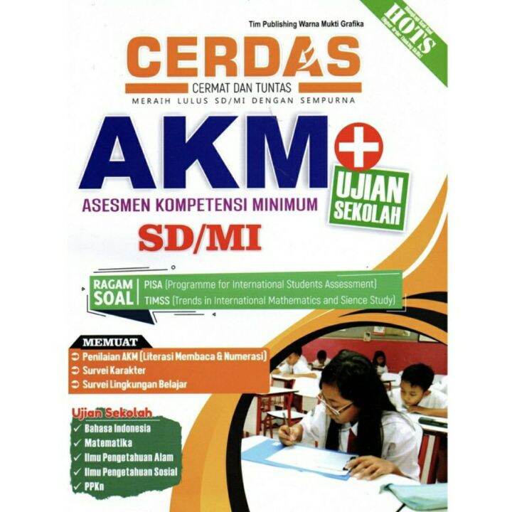 Buku Cerdas AKM Plus Ujian Sekolah SD/MI Plus Kunci Jawaban Penerbit Warna Mukti Grafika ...