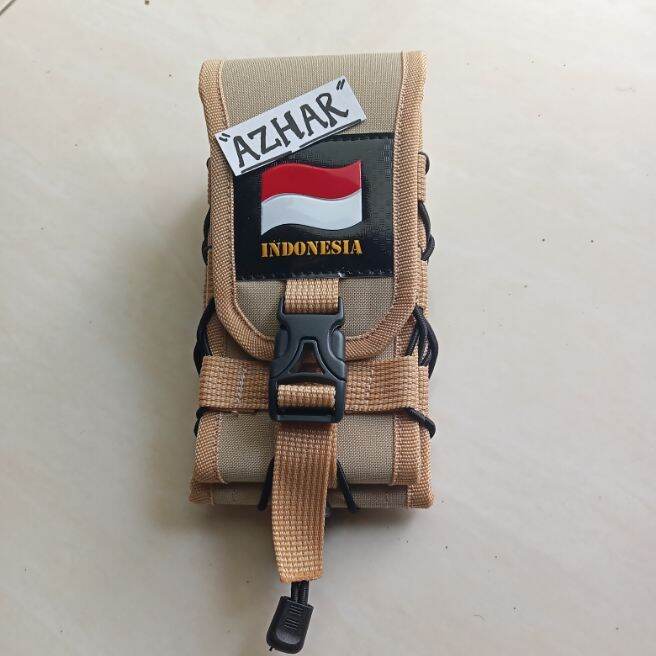 tempat hp tactical cream merah putih embos | Lazada Indonesia