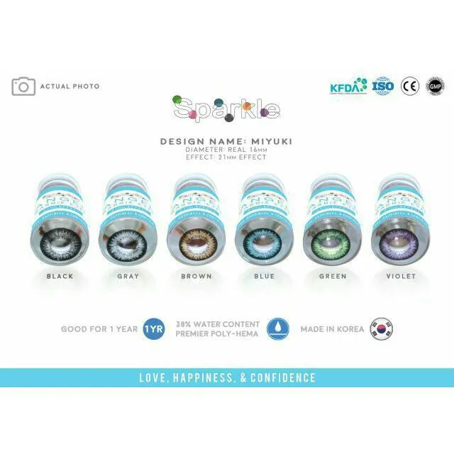 Miyuki ' brown ' Sparkle Contact Lens. w/ lens case | Lazada PH