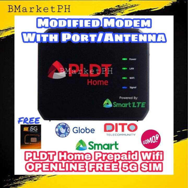PLDT HOME PREPAID WIFI OPENLINE with ANTENNA FREE 5G SIM ( Fast Delivery ) | Lazada PH