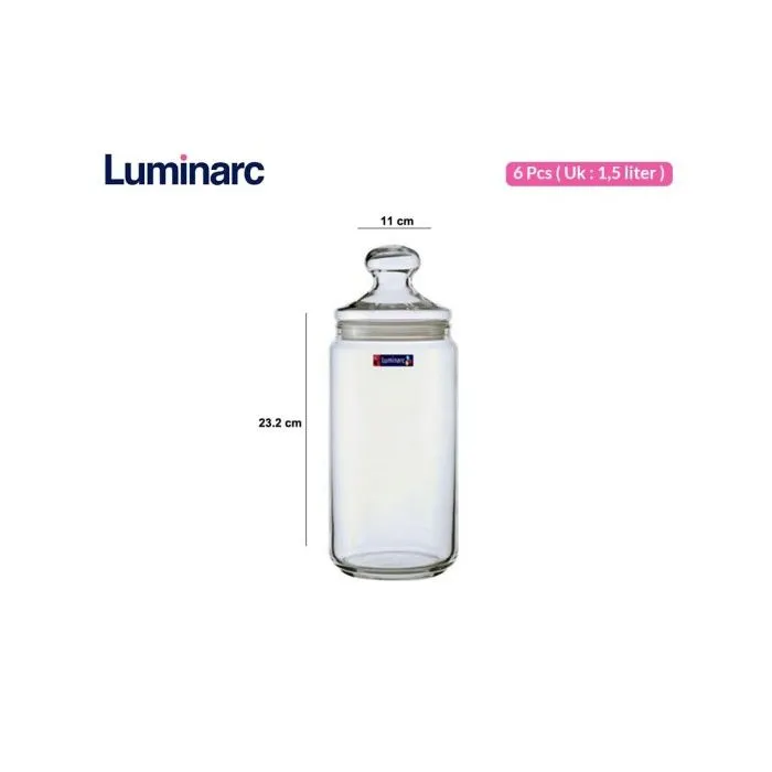 toples luminarc club jar 1,5 ltr/ pcs (12252) original | Lazada Indonesia