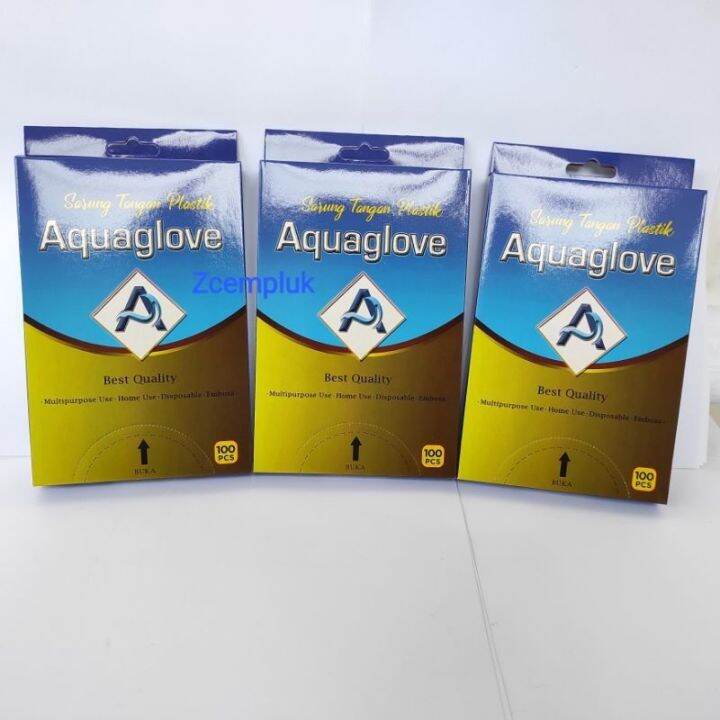 Sarung Tangan Plastik Serbaguna Aquaglove Food Grade Isi 100 Lembar | Lazada Indonesia