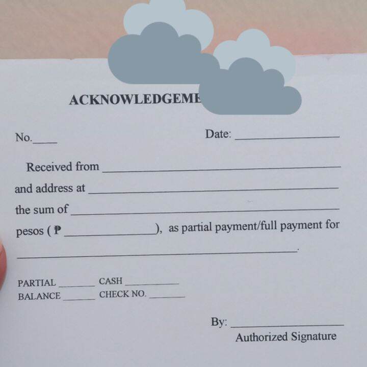 Acknowledgement receipt 3.5x4inches or one sixth shortbond. generic. ordinary/carbonize | Lazada PH