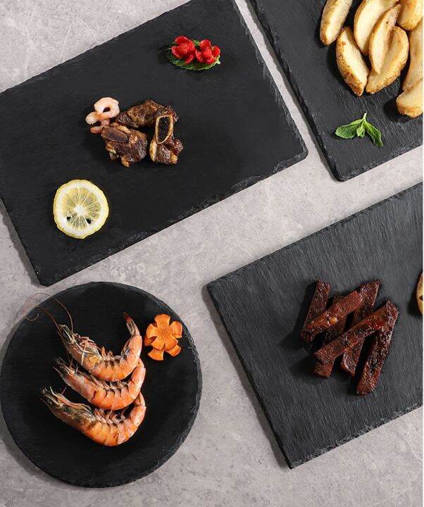 Rectangle Natural Slate Plate (30x20cm) | Lazada PH