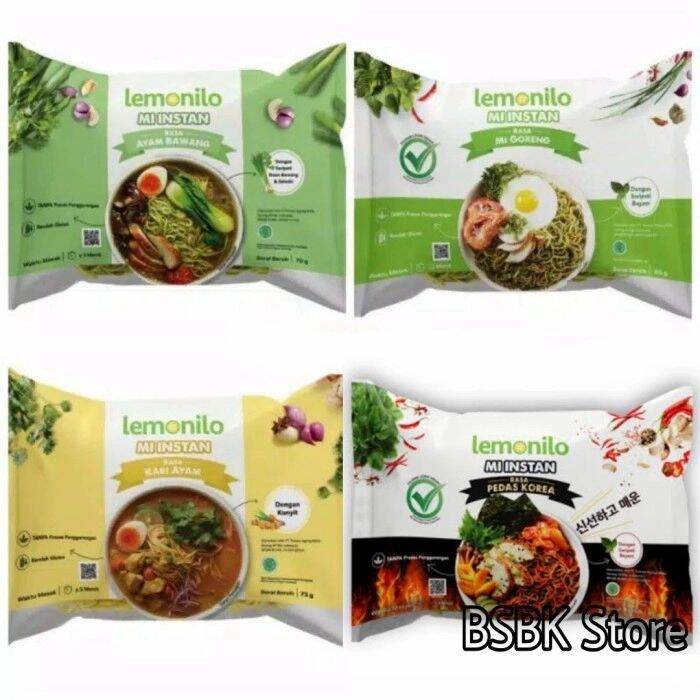 Lemonilo Mie Instan 4 Varian Rasa/ Mie Instan/ Mie Sehat/ Mu Kuah/ Mie ...