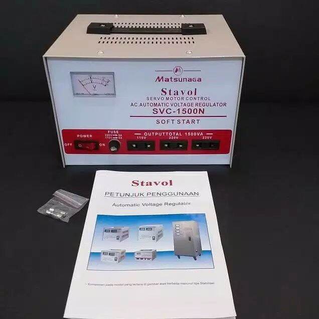 Stabilizer /Regulator Stavol 1500 watt Servo Motor/Soft Start MATSUNAGA ...