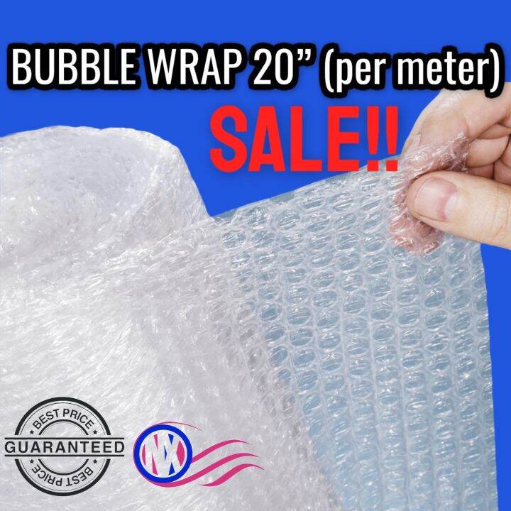 Bubble Wrap 20” (1meter)Clear x Sold per Metee | Lazada PH