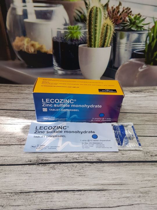 Lecozinc Sediaan 10 Tablet per Strip - Zinc Sulfate Monohydrate ...