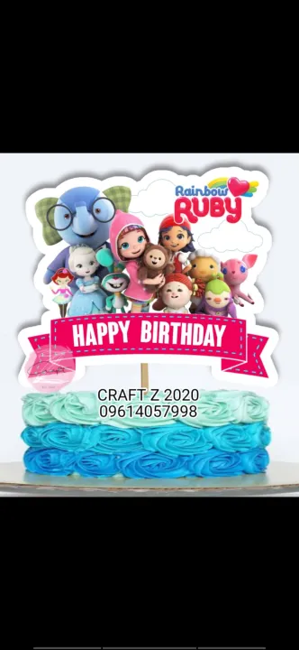 Rainbow Ruby cake topper | Lazada PH