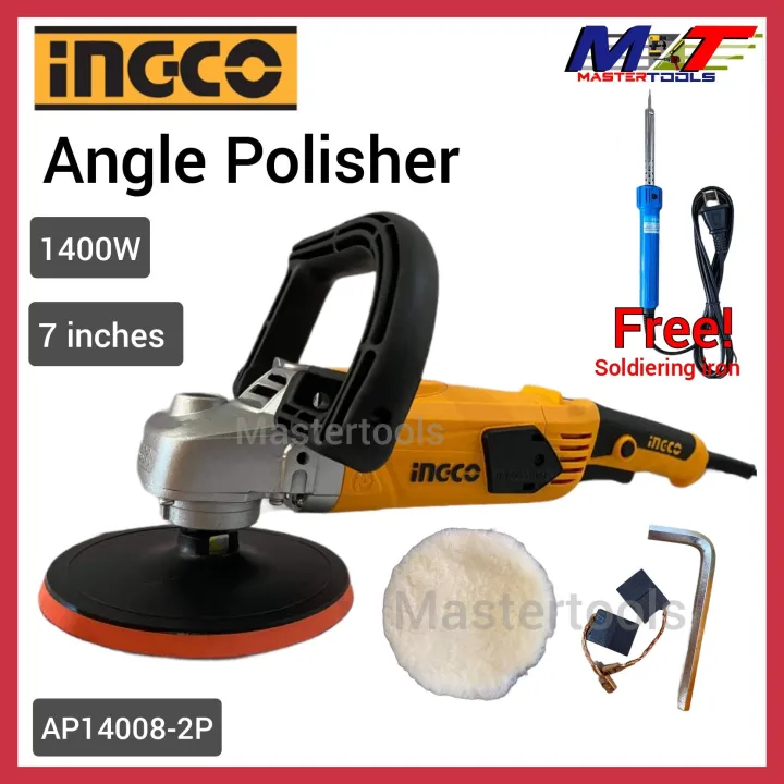 Ingco Electric Angle Polisher Buffing MachineModel no: AP14008-2P free ...