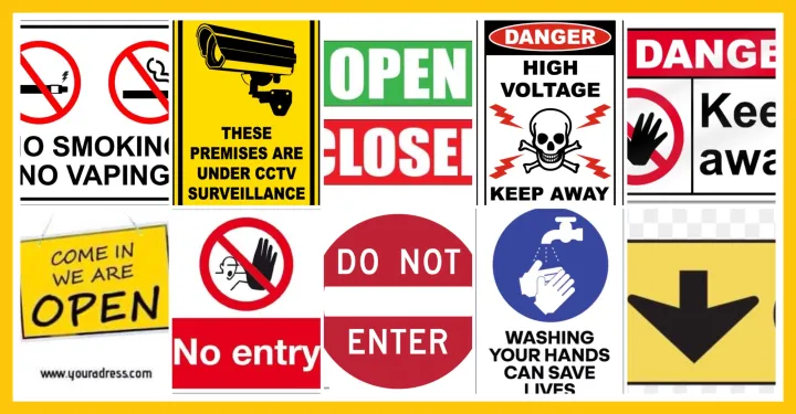 LAMINATED SIGNAGE (A4 size) with free 4pcs cable tie | Lazada PH