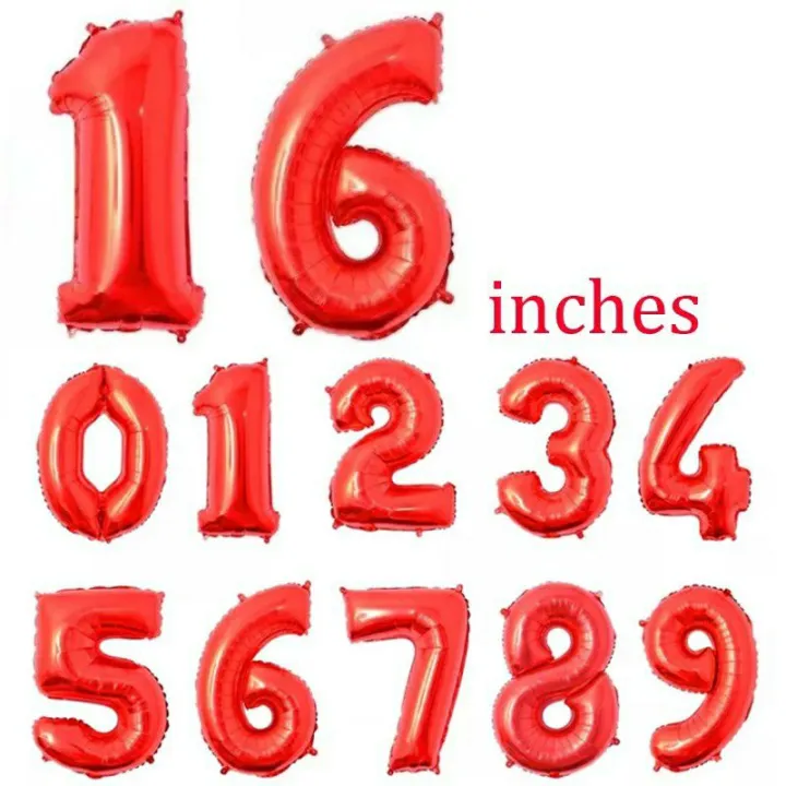 red foil letter balloon size 16 inches | Lazada PH