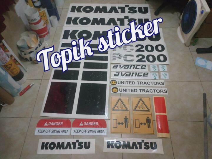Sticker Excavator KOMATSU PC200-6 Decal Alat Berat | Lazada Indonesia