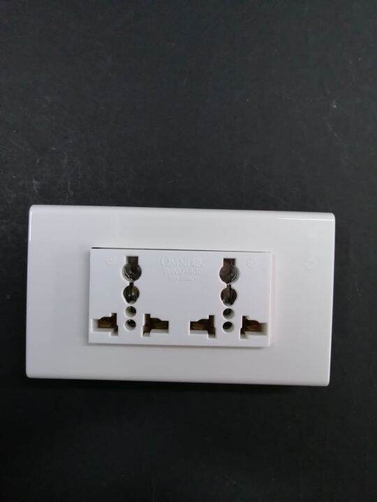 Omni Duplex Universal Outlet (WWU-402) White or Dark Grey "graphite ...
