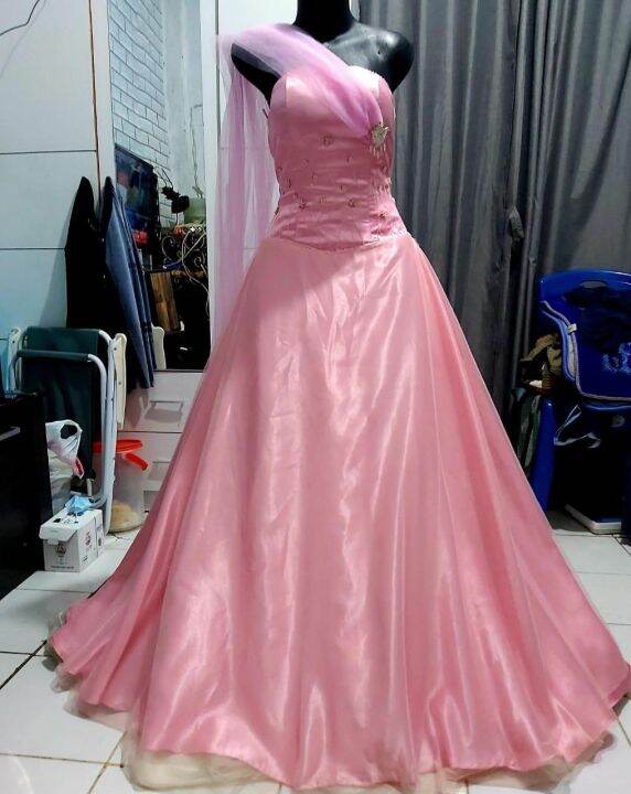 gaun pink | Lazada Indonesia
