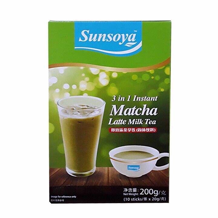 Sunsoya Matcha Latte Milk Tea 200g (10sticks x 20g) 3 in 1 Instant ...