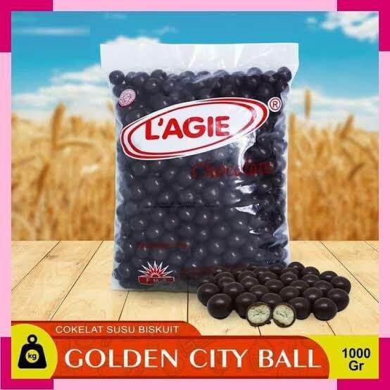 Coklat L'agie Golden City Ball Susu Biskuit 1kg | Lazada Indonesia