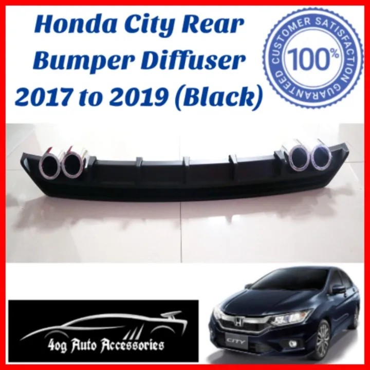 HONDA CITY REAR BUMPER DIFFUSER 2017 to 2019 model (Black) | Lazada PH