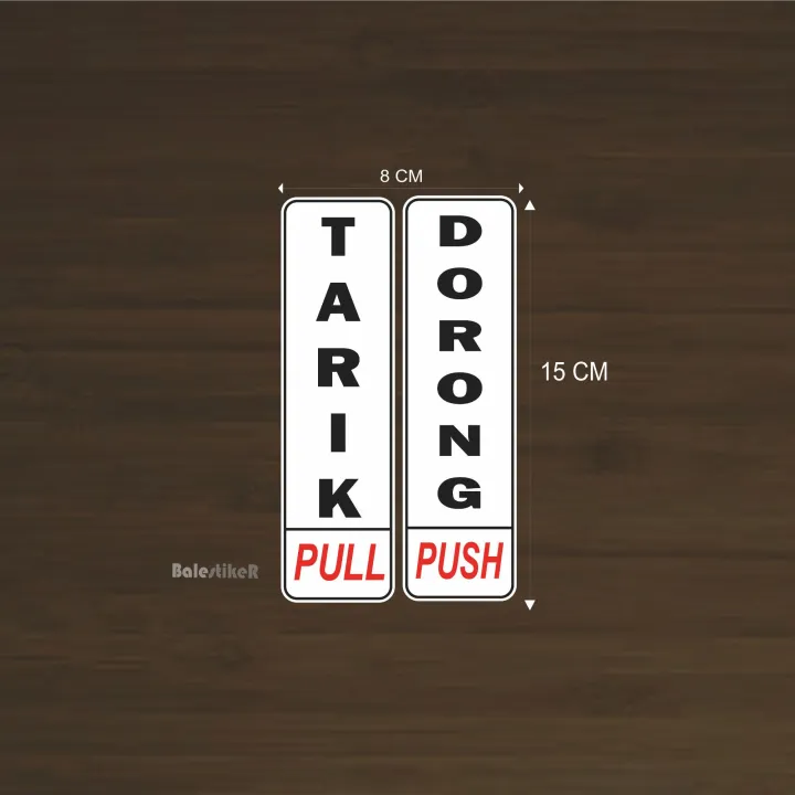 stiker tarik dorong sticker pintu | Lazada Indonesia