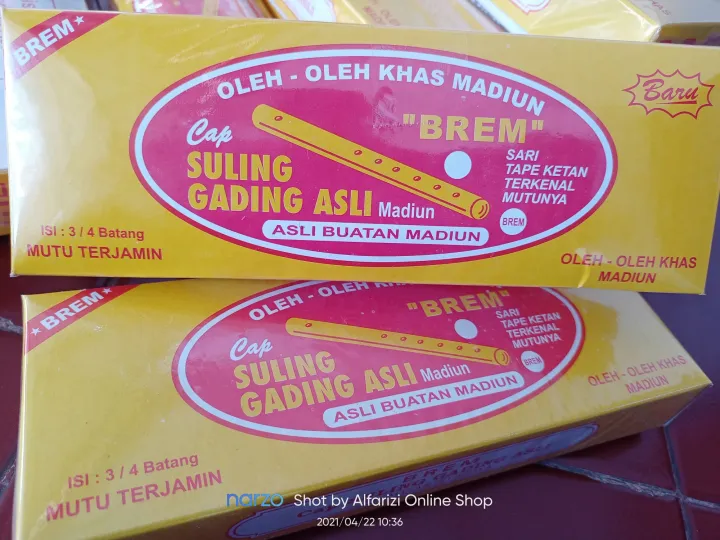 Brem Asli Madiun Suling Gading Oleh Oleh Khas Madiun isi 3 Batang ...