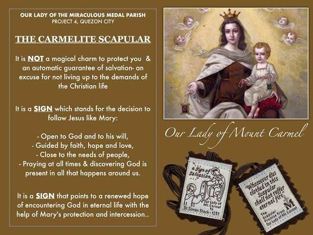 Mt. Carmel Brown Scapular Our Lady of Mount Carmel Brown Scapular devotional | Lazada PH