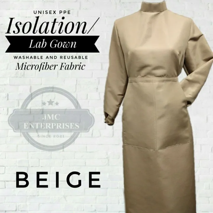 Microfiber Isolation PPE/Lab Gown with two Pockets (Large Size) | Lazada PH