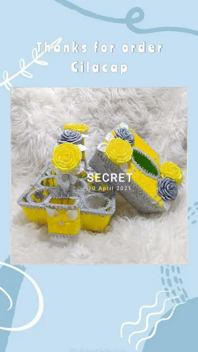 Set Keranjang air mineral brokat kuning silver | Lazada Indonesia