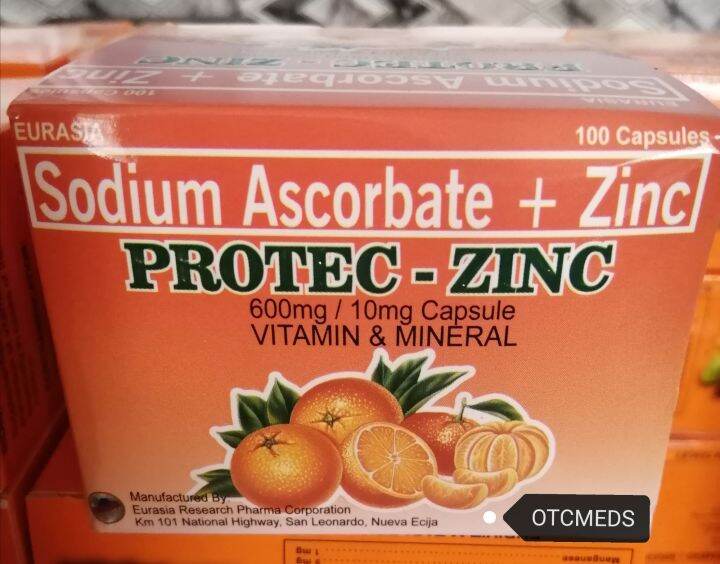 PROTEC ZINC / MEEDZINC Ascorbic Acid as Sodium Ascorbate + Zinc 100's ...