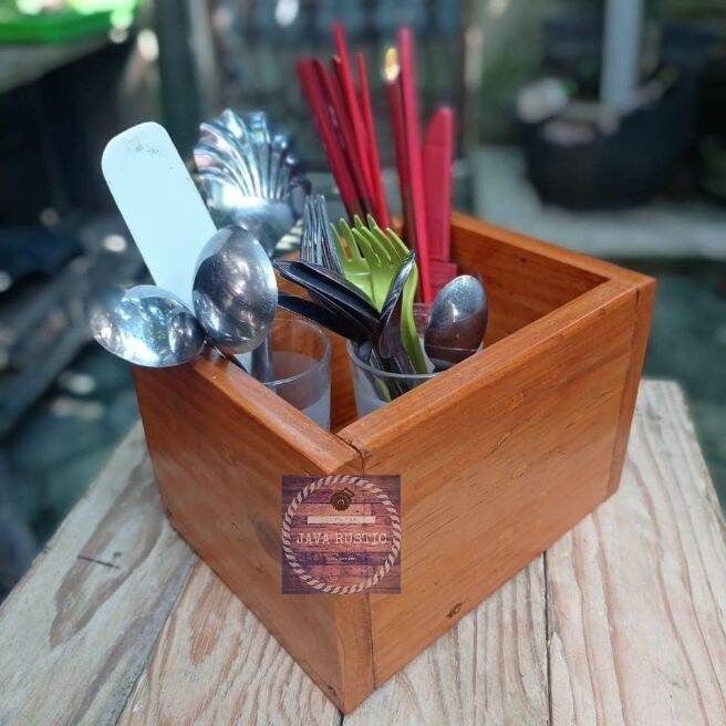 RAK MEJA RAK SENDOK KAYU JATI BELANDA VINTAGE KOTAK KAYU SERBAGUNA ...