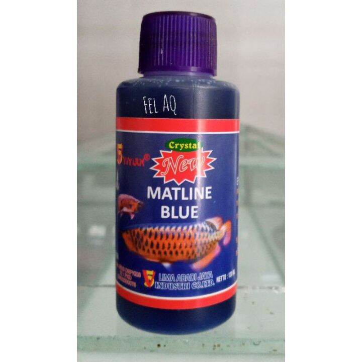 Matline Blue 120ml Obat Ikan Whitespot Jamur Methylene Blue Metilen ...