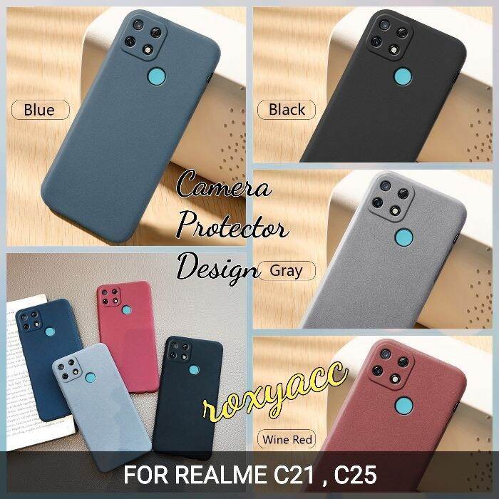 REALME C21 , C25 SOFT CASE SANDSTONE SILIKON CASING ANTI SLIP | Lazada ...