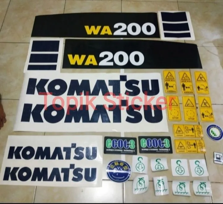 Stiker Wheel Loader KOMATSU WA200-5 Decal Alat Berat | Lazada Indonesia