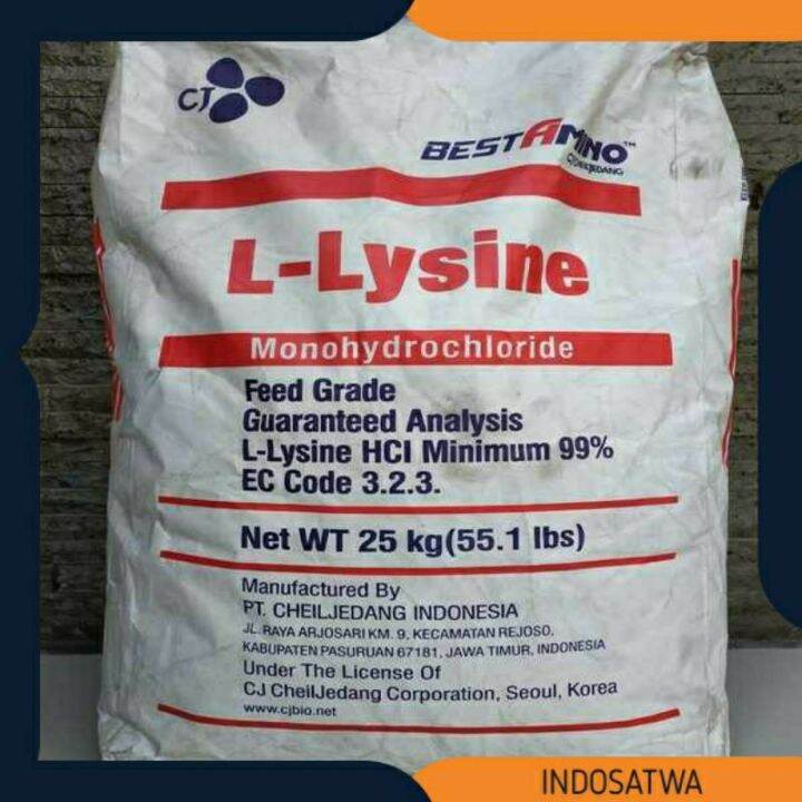LYSINE 1 KG LISIN LYSIN LISINE LEUSIN SUPLEMEN VITAMIN hewan | Lazada ...