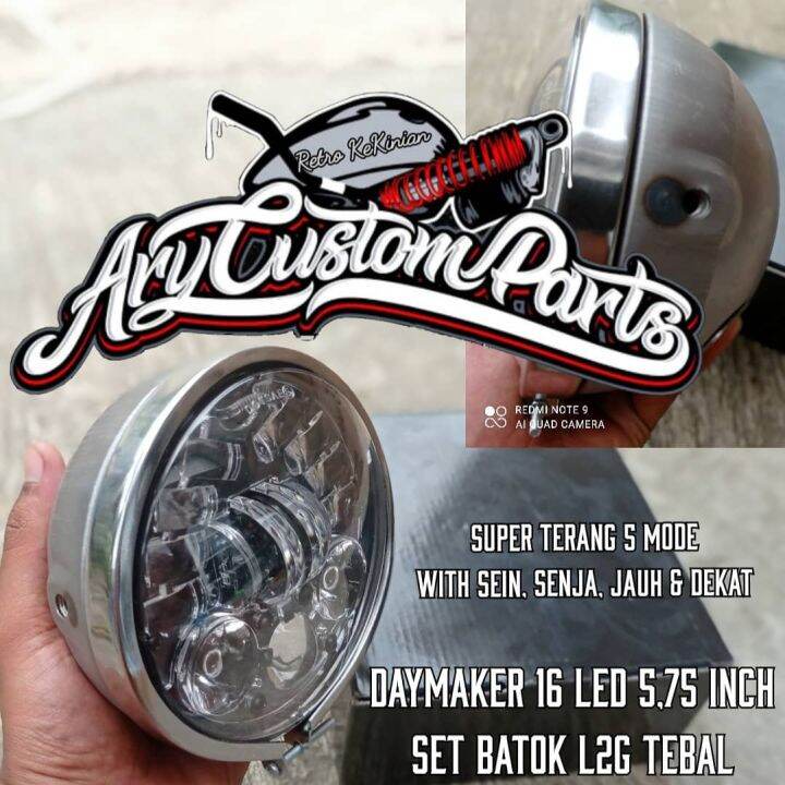 Daymaker 16 led dot sae 5,75 inch w175 xsr 150 japstyle caferacer ...