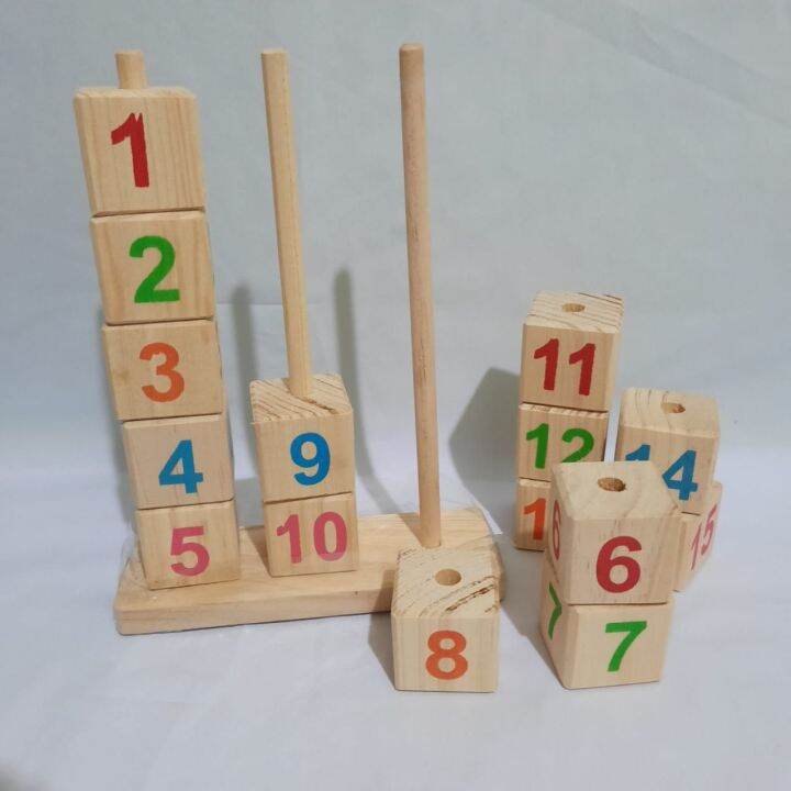 montessori/puzzle kayu model angka/edukasi anak mengenal angka | Lazada ...