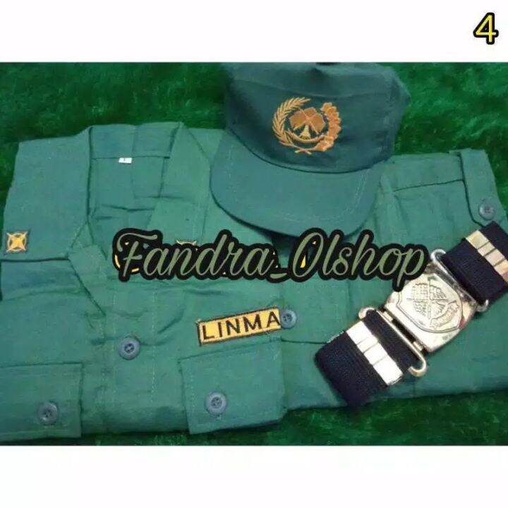 BAJU HANSIP LINMAS SERAGAM SETELAN LENGKAP FULLSET PAKET 4. Kualitas ...