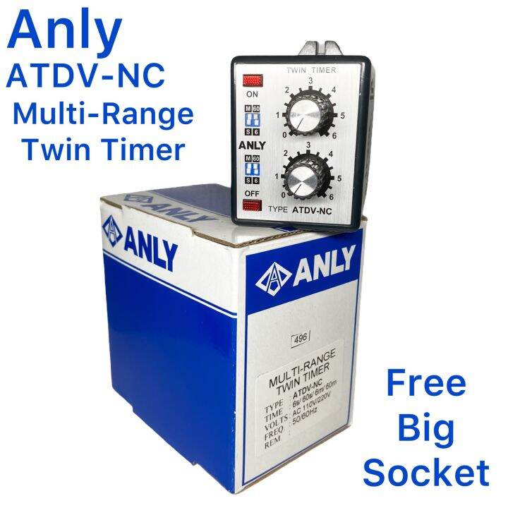 Anly ATDV-NC Multi Range Twin Timer with free socket | Lazada PH
