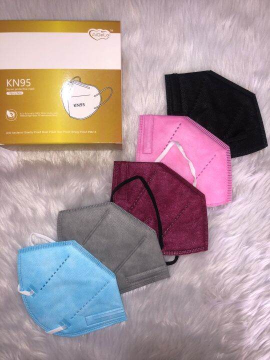 Kn95 colored protective mask 5ply facemask 10pcs per box | Lazada PH