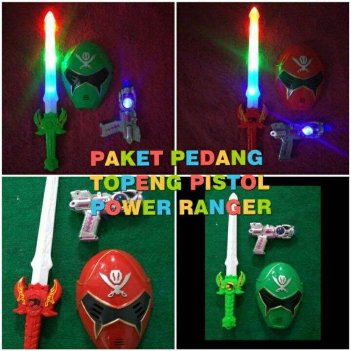 paket mainan pedang pistol topeng power ranger | Lazada Indonesia