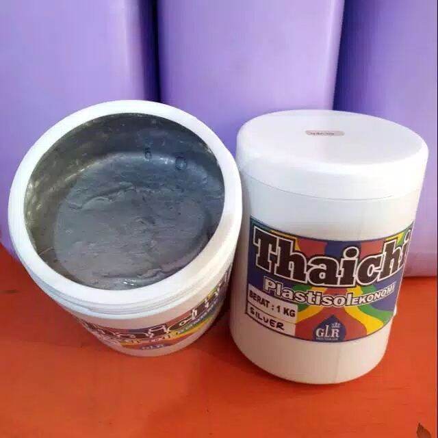 cat sablon plastisol thaichi ekonomi silver 1 kg | Lazada Indonesia