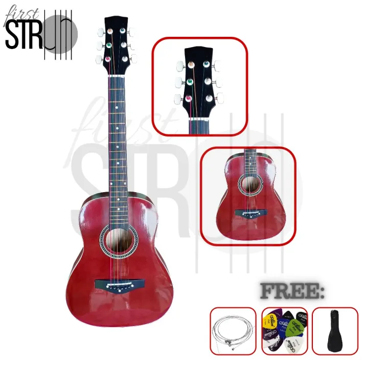 Acoustic mini Guitar size 32' Maroon | Lazada PH