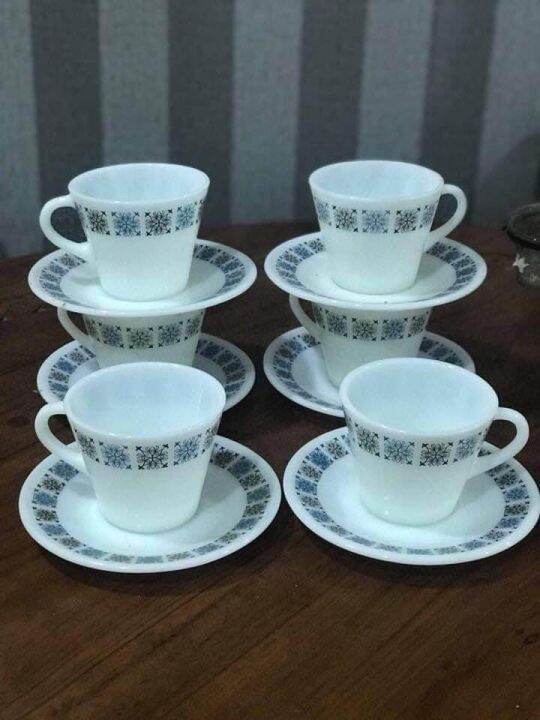 Pyrex Chelsea Cawan & Piring x 6 pairs | Lazada