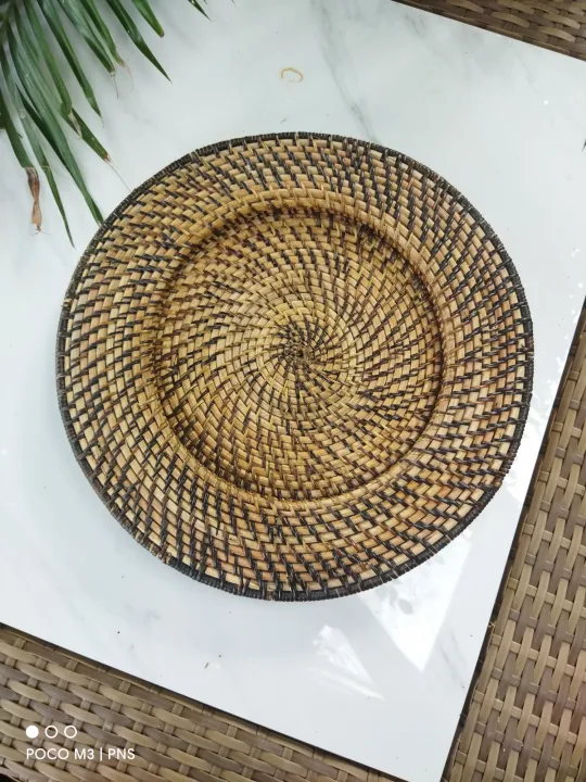 Native Rattan Round Plate Charger | Lazada PH