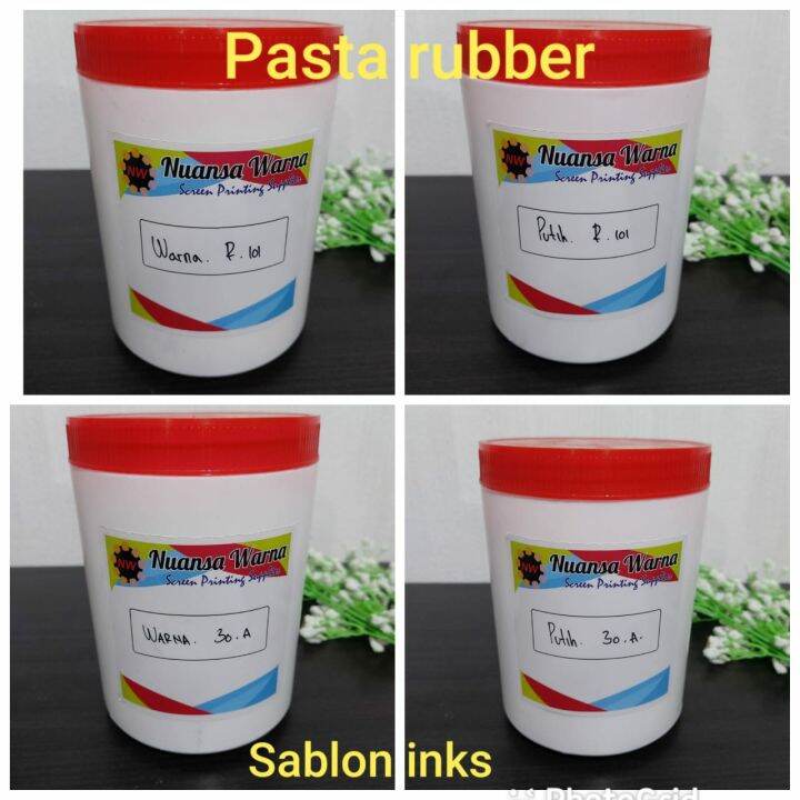 pasta sablon rubber putih dan warna pasta buat kaos | Lazada Indonesia