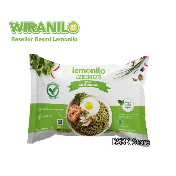 Lemonilo Mie Goreng Instant/ Mie Instan/ Mie Sehat/ Mu Kuah/ Mie ...