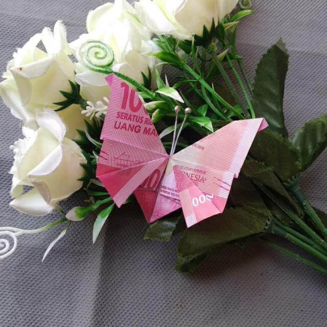 bahan mahar origami kupu kupu bahan uang kertas | Lazada Indonesia