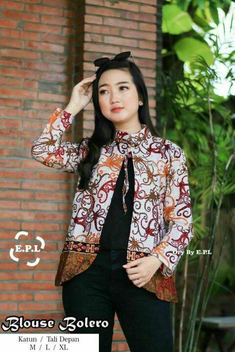 Blouse bolero-baju batik wanita-rompi batik wanita modern | Lazada ...
